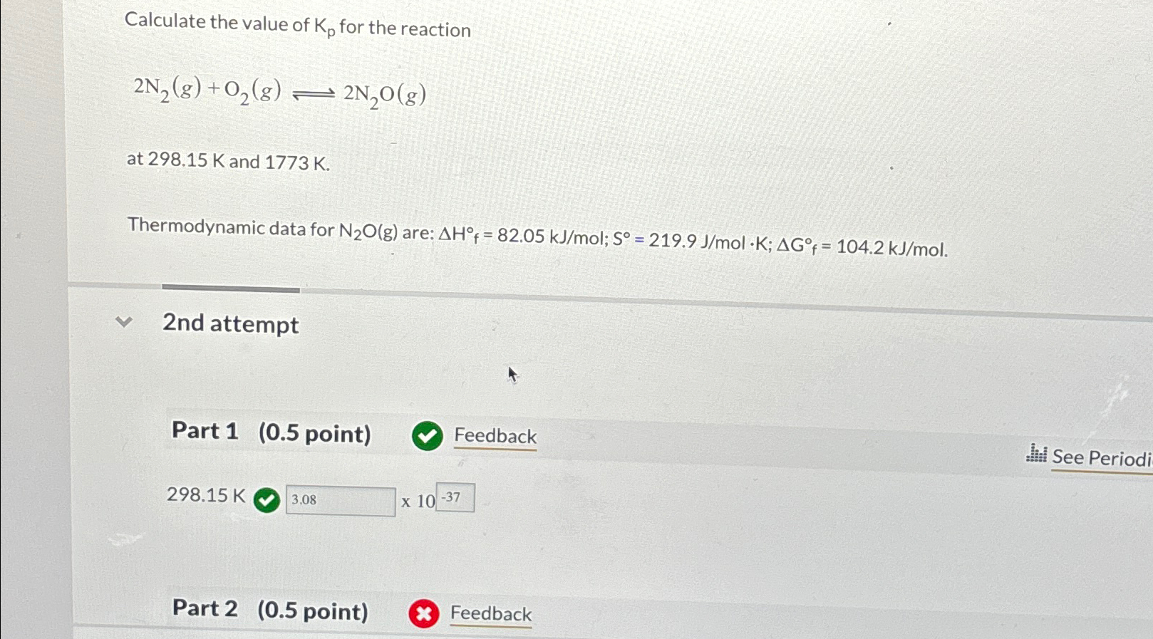 Solved Calculate the value of Kp ﻿for the | Chegg.com