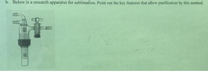 Solved b. Below is a research apparatus for sublimation. | Chegg.com