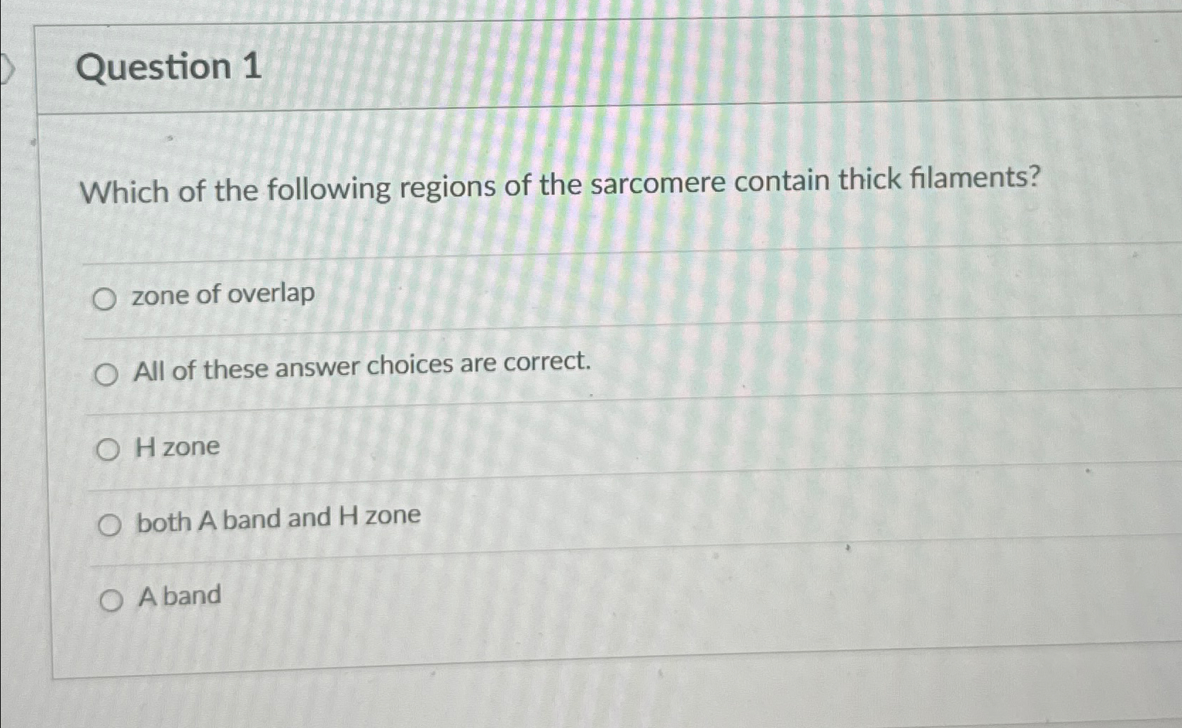 Solved Question 1Which of the following regions of the | Chegg.com