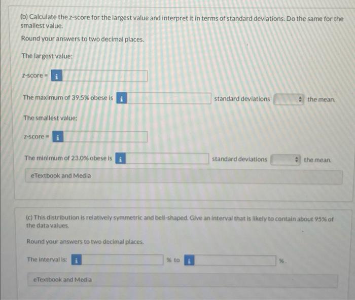 Solved Percent Obese by State Computer output giving | Chegg.com