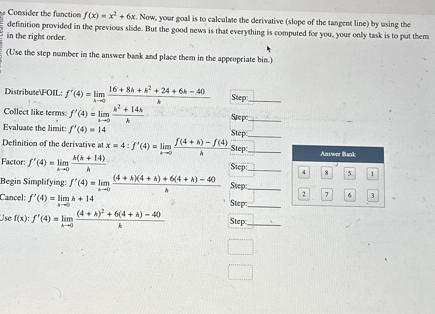 Solved Consider the function f(x)=x2+6x. ﻿Now, your goal is | Chegg.com