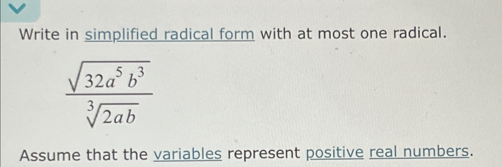 Solved Write in simplified radical form with at most one | Chegg.com