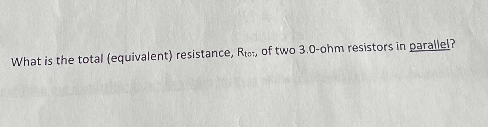 Solved What is the total (equivalent) ﻿resistance, Rtot , | Chegg.com