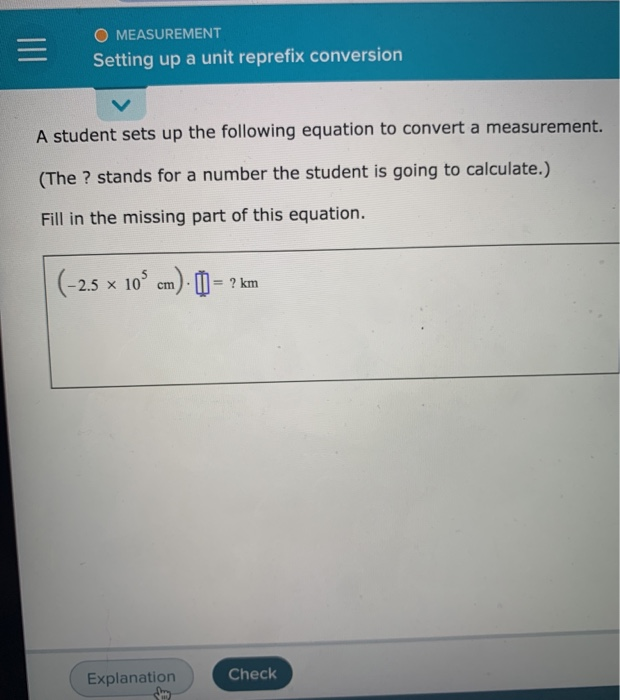 Solved O MEASUREMENT Setting up a unit reprefix conversion A | Chegg.com