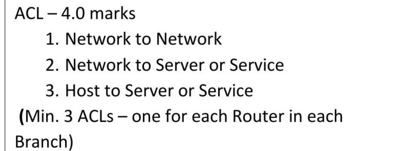 Solved ACL−4.0 marks 1. Network to Network 2. Network to | Chegg.com