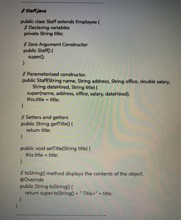 Solved 1. Inheritance - Abstract Classes and Polymorphism | Chegg.com
