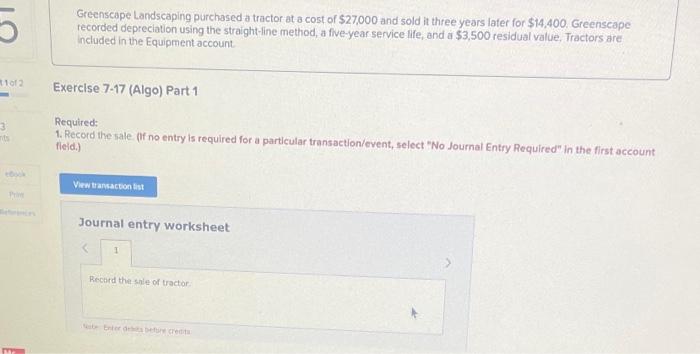 Solved Required information Exercise 7-10 (Algo) Determine | Chegg.com