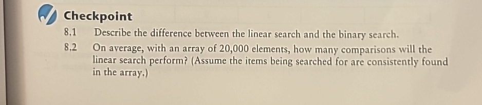 Solved Checkpoint8,1 ﻿Describe the difference between the | Chegg.com