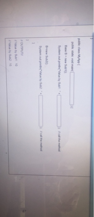 Solved Complete the following Java program by typing in the | Chegg.com