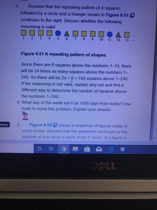 Solved 3. Assume that the repeating pattern of 4 squares | Chegg.com