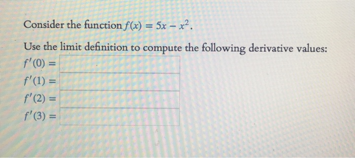 Solved The limit (3+h)2 9 lim h-0 h the derivative of some | Chegg.com