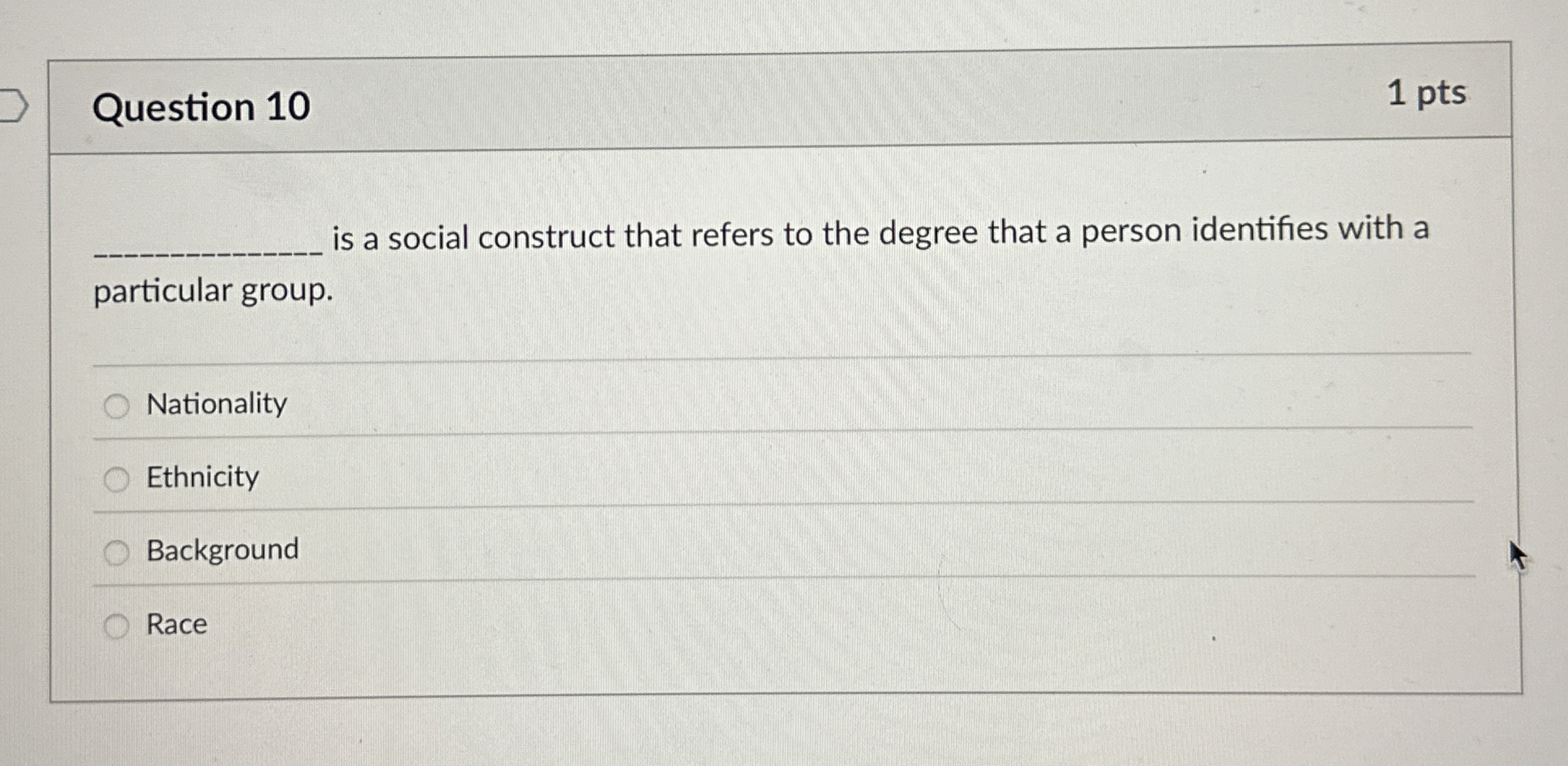 Solved Question 10is a social construct that refers to the | Chegg.com