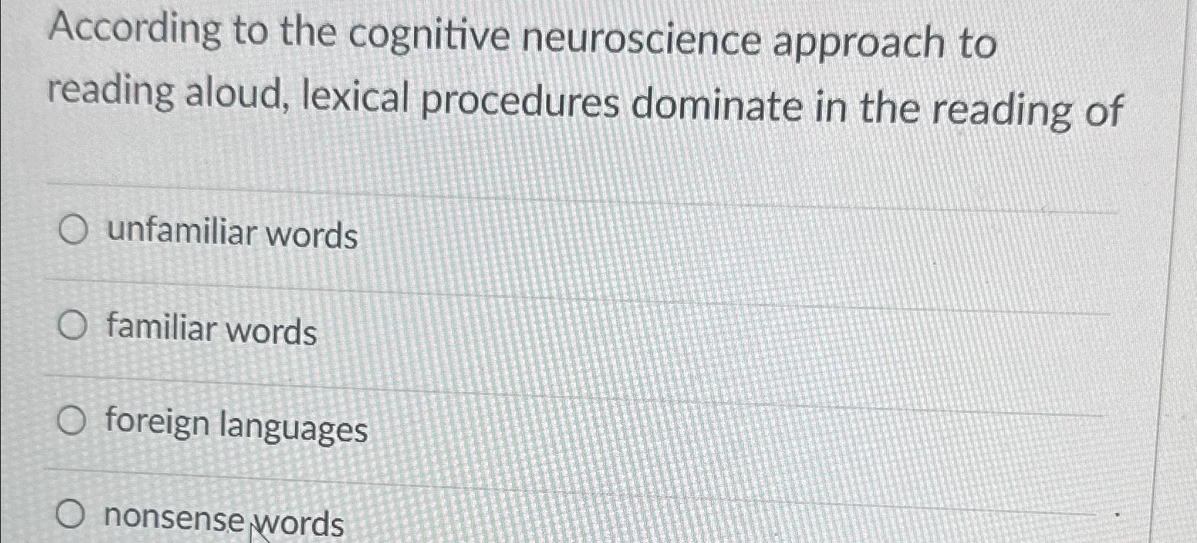 Solved According to the cognitive neuroscience approach to | Chegg.com