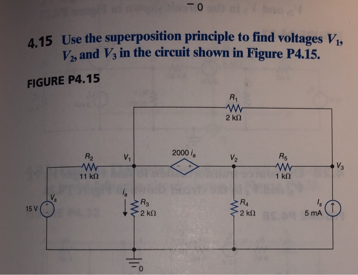 Solved 415 Use The Superposition Principle To Find Voltages