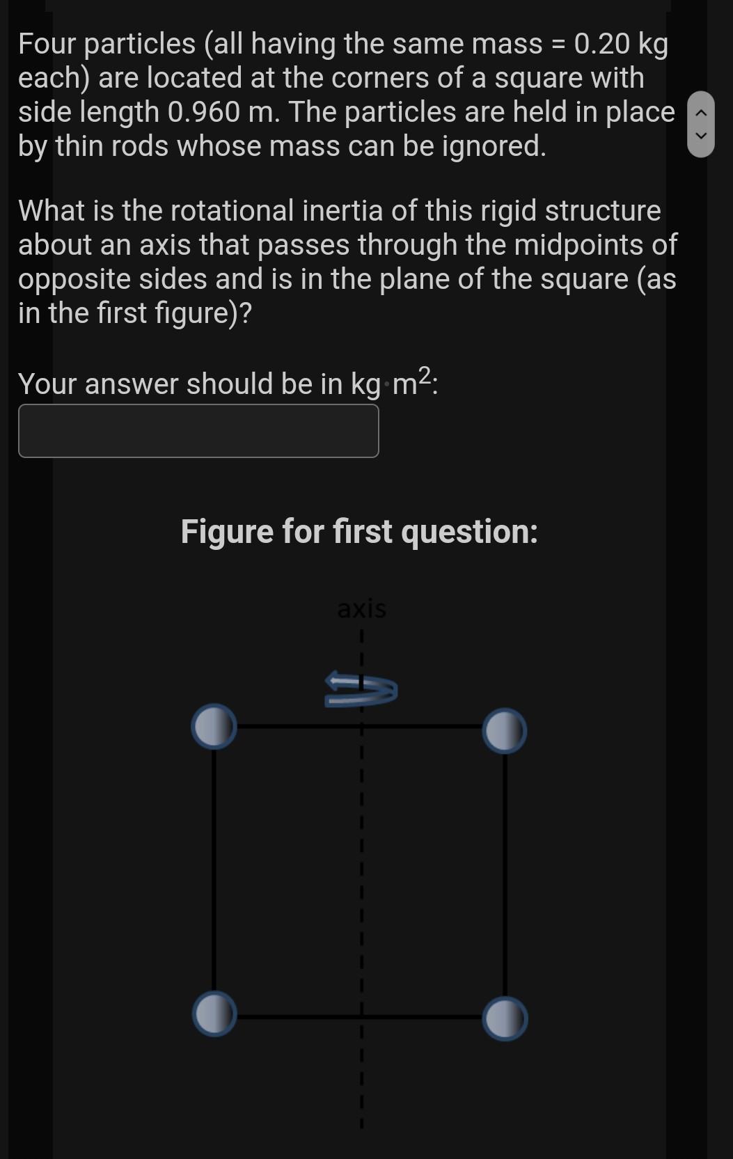 Solved Four particles (all having the same mass = 0.20 kg | Chegg.com