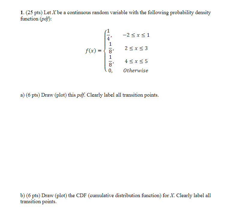 c) (7 ﻿pts) ﻿Calculate the mean of x. ﻿Use the | Chegg.com