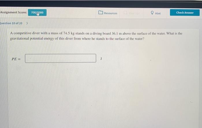 Solved Assignment Score: 700/1000 Resources Hint Check | Chegg.com