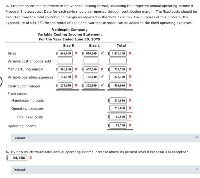 Solved Segment variable costing income statement and effect | Chegg.com