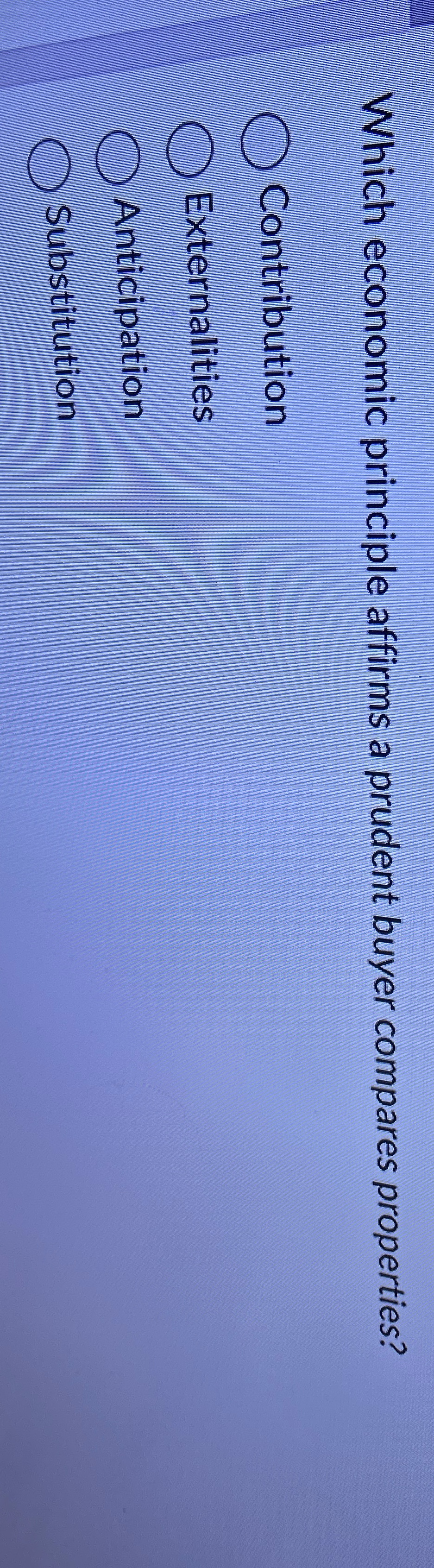 Solved Which economic principle affirms a prudent buyer | Chegg.com