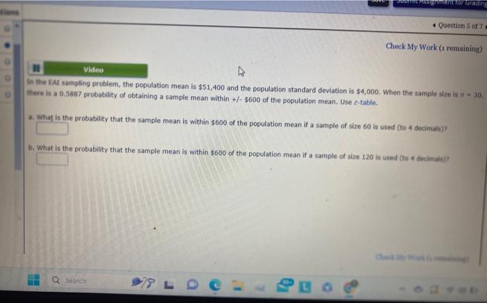 Solved The Uhe EAl sampling problem, the population mean is | Chegg.com
