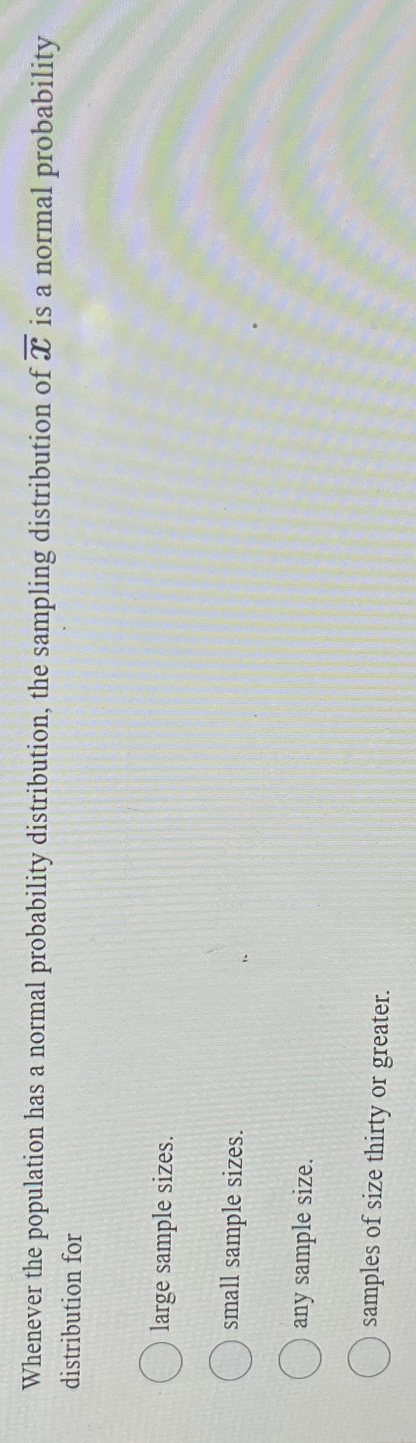 Solved Whenever the population has a normal probability | Chegg.com