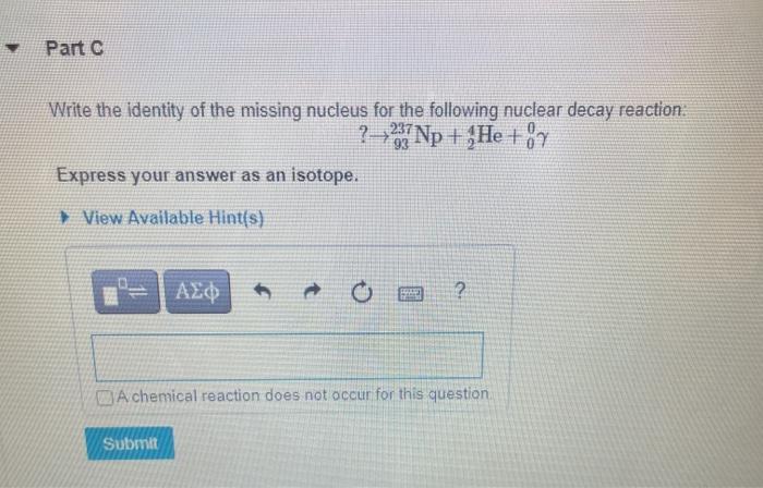 Solved Write the identity of the missing nucleus for the | Chegg.com