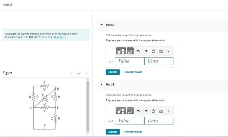 Solved Calcuiale the current through each resistor in the | Chegg.com