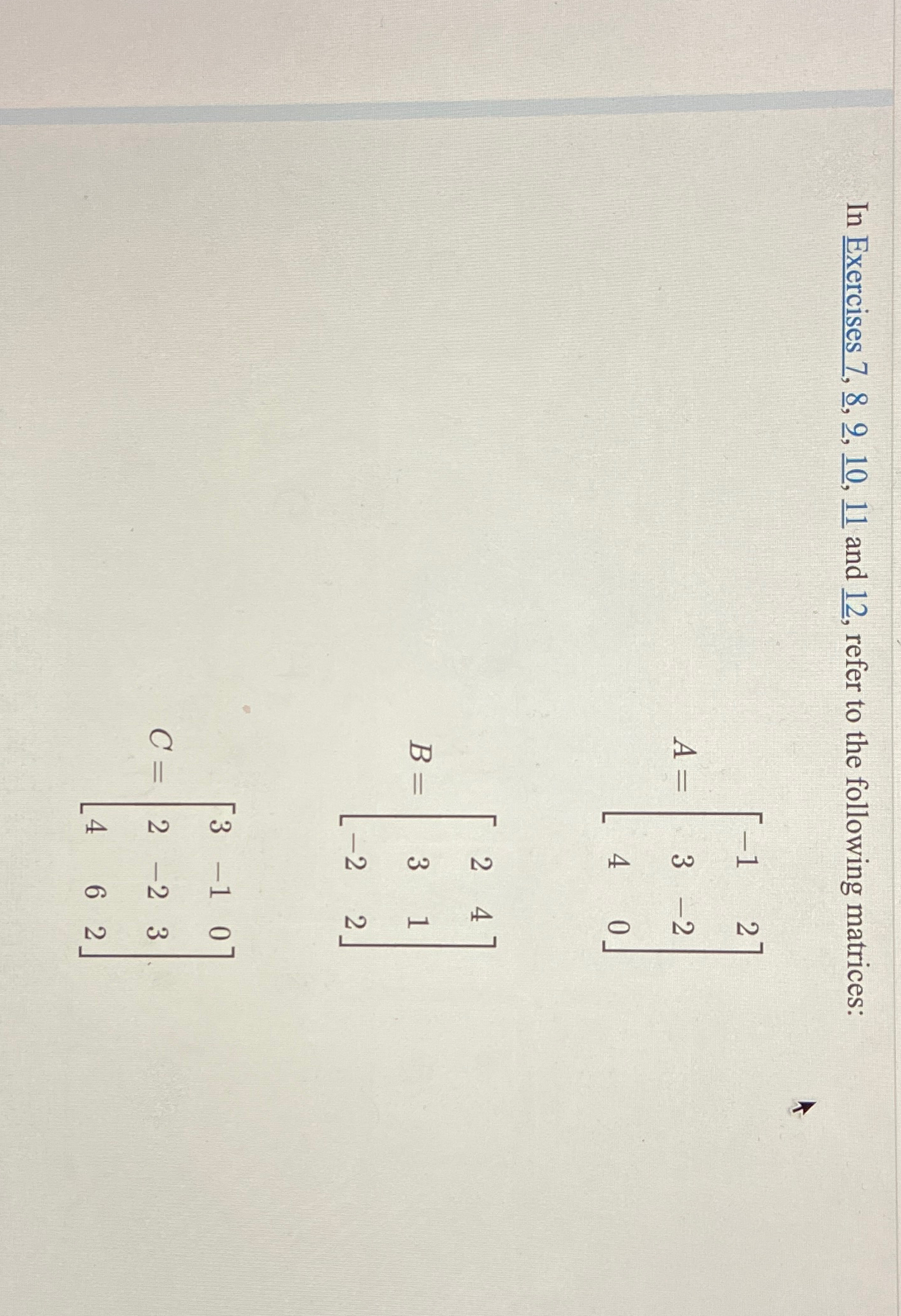 Solved In Exercises 7,8,9,10,11? ﻿and 12?, ﻿refer to the | Chegg.com