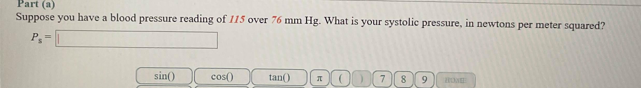 Solved Part (a)Suppose you have a blood pressure reading of | Chegg.com
