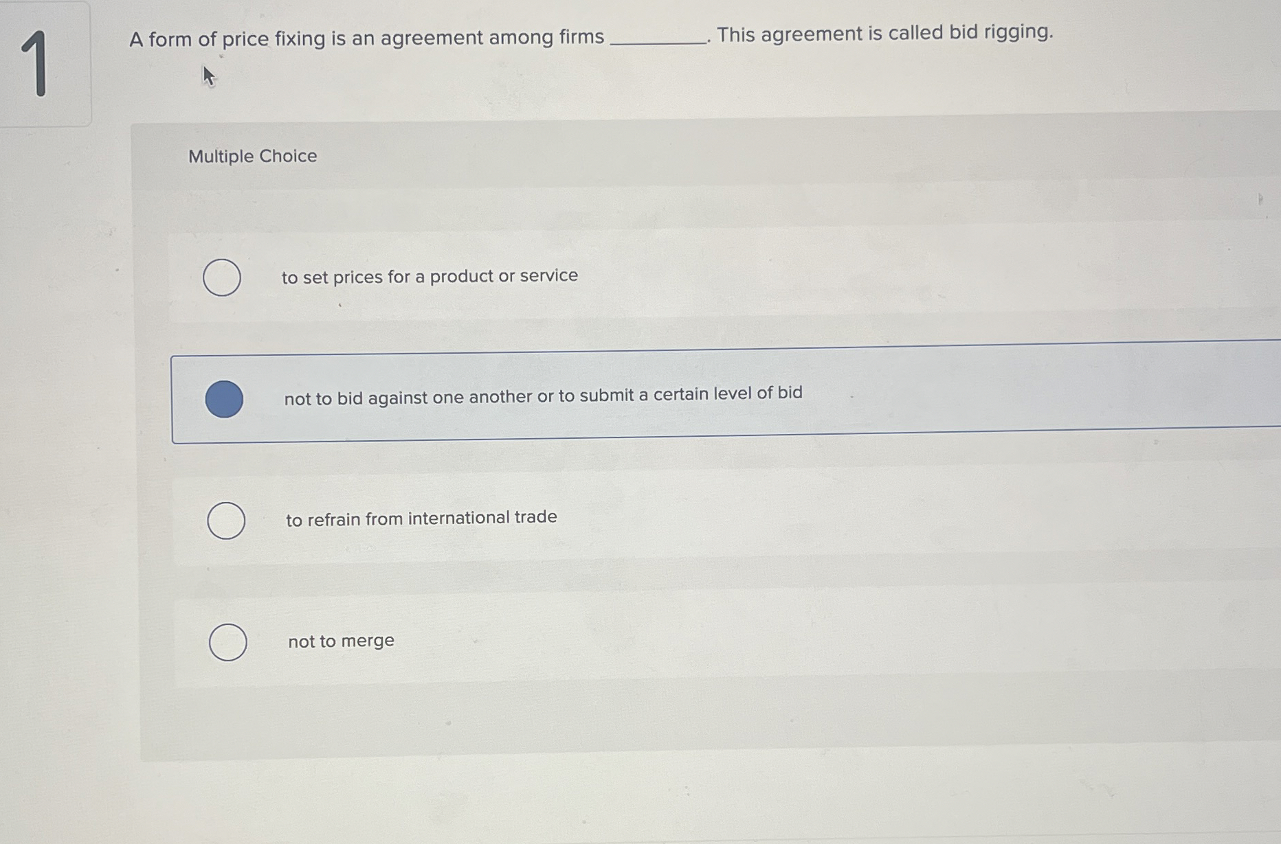 Solved 4 ﻿A form of price fixing is an agreement among firms | Chegg.com