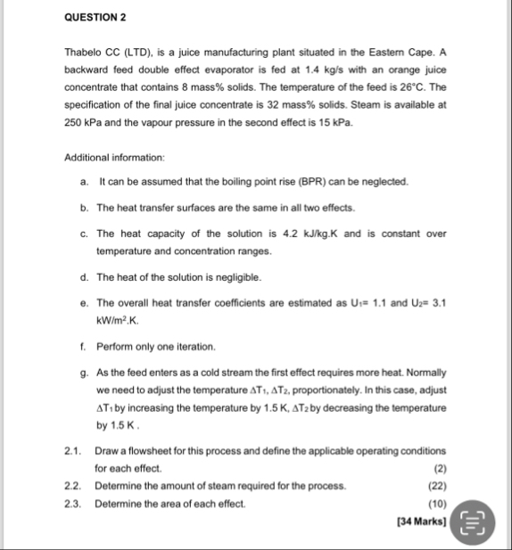 Solved QUESTION 2Thabelo CC (LTD), ﻿is a juice manufacturing | Chegg.com