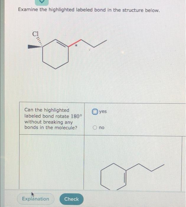 Solved Examine the highlighted labeled bond in the structure | Chegg.com