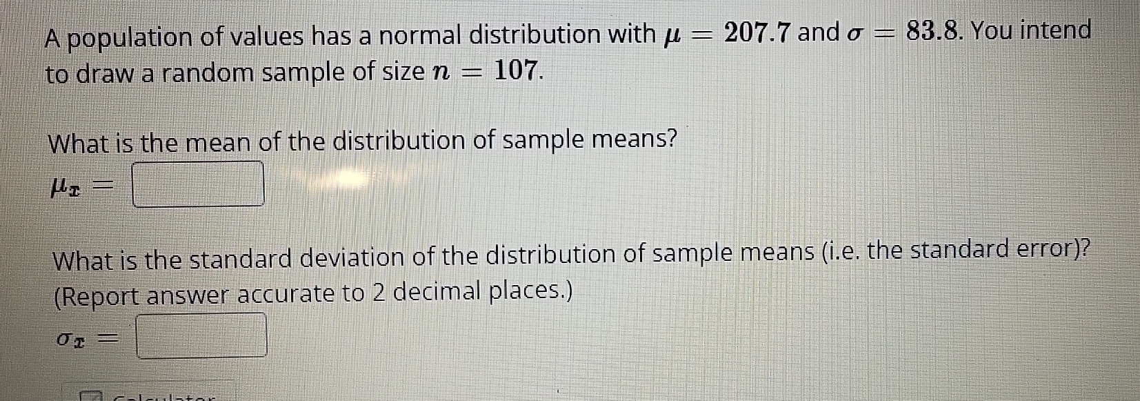 Solved A population of values has a normal distribution with | Chegg.com