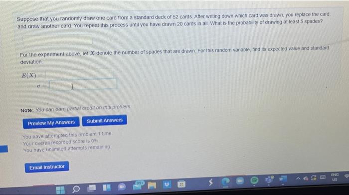 Solved Suppose that you randomly draw one card from a | Chegg.com