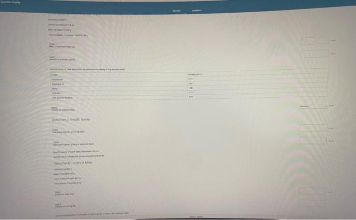 Report-Density and Specific srovity Deivery and foeme | Chegg.com
