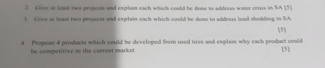 Solved Give at least two projects and explain each which | Chegg.com