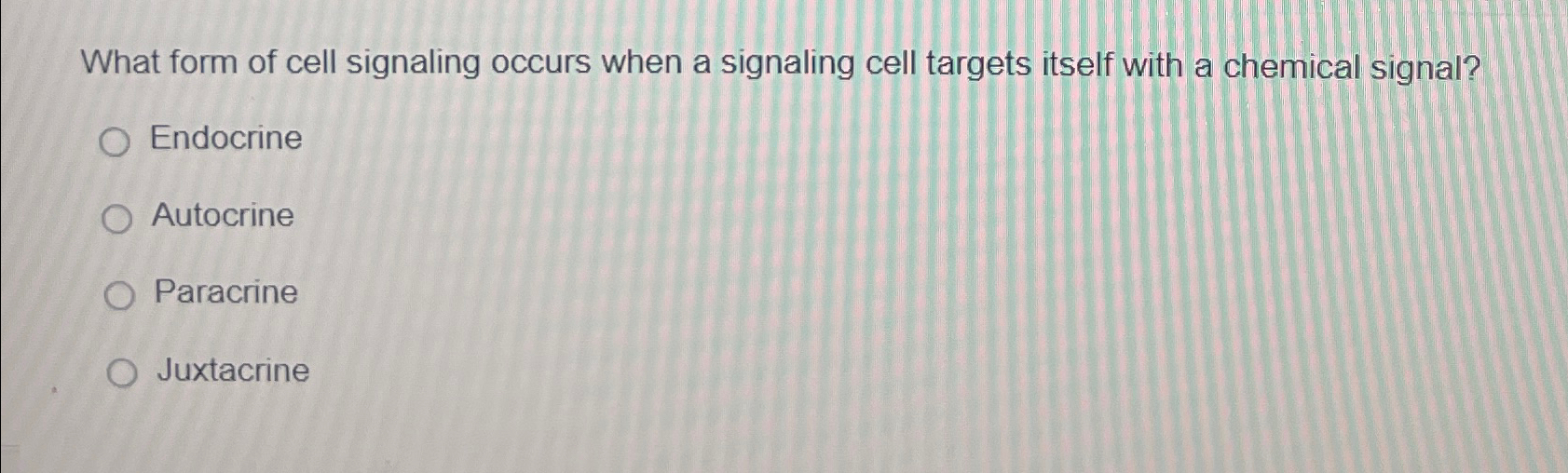 Solved What form of cell signaling occurs when a signaling | Chegg.com