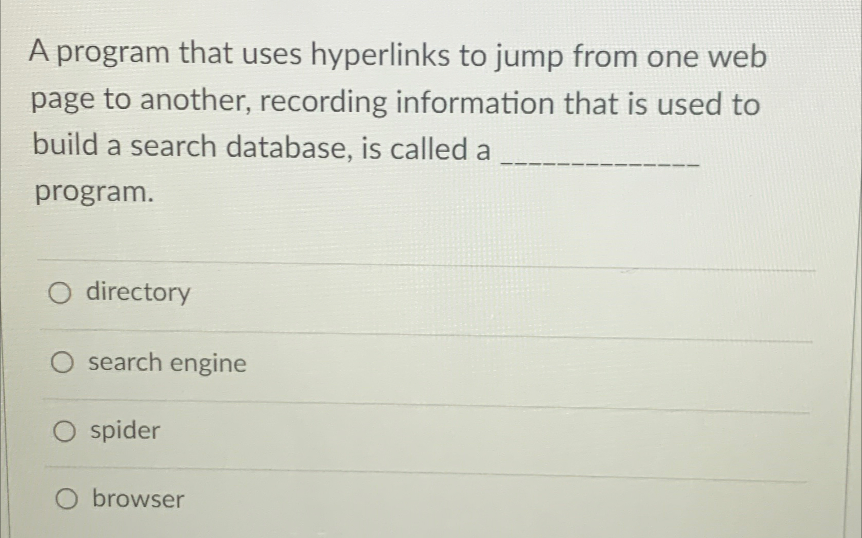 Solved A program that uses hyperlinks to jump from one web | Chegg.com