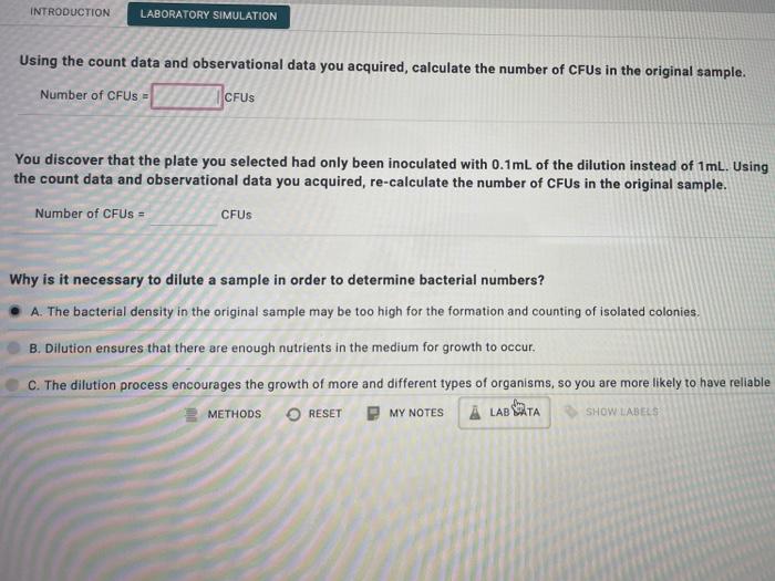 Solved Introduction Laboratory Simulation Using The Count
