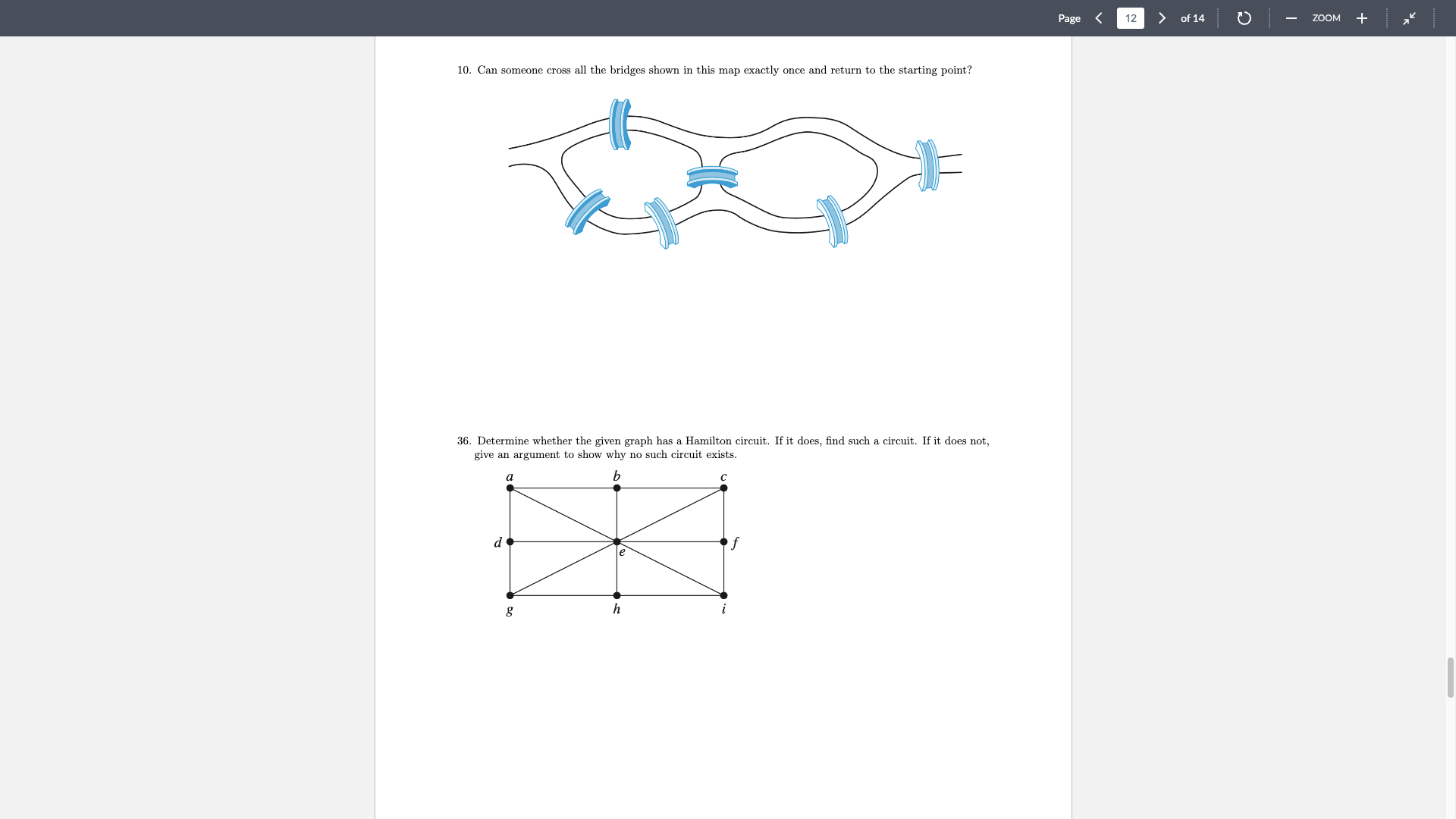 Solved Can someone cross all the bridges shown in this map | Chegg.com