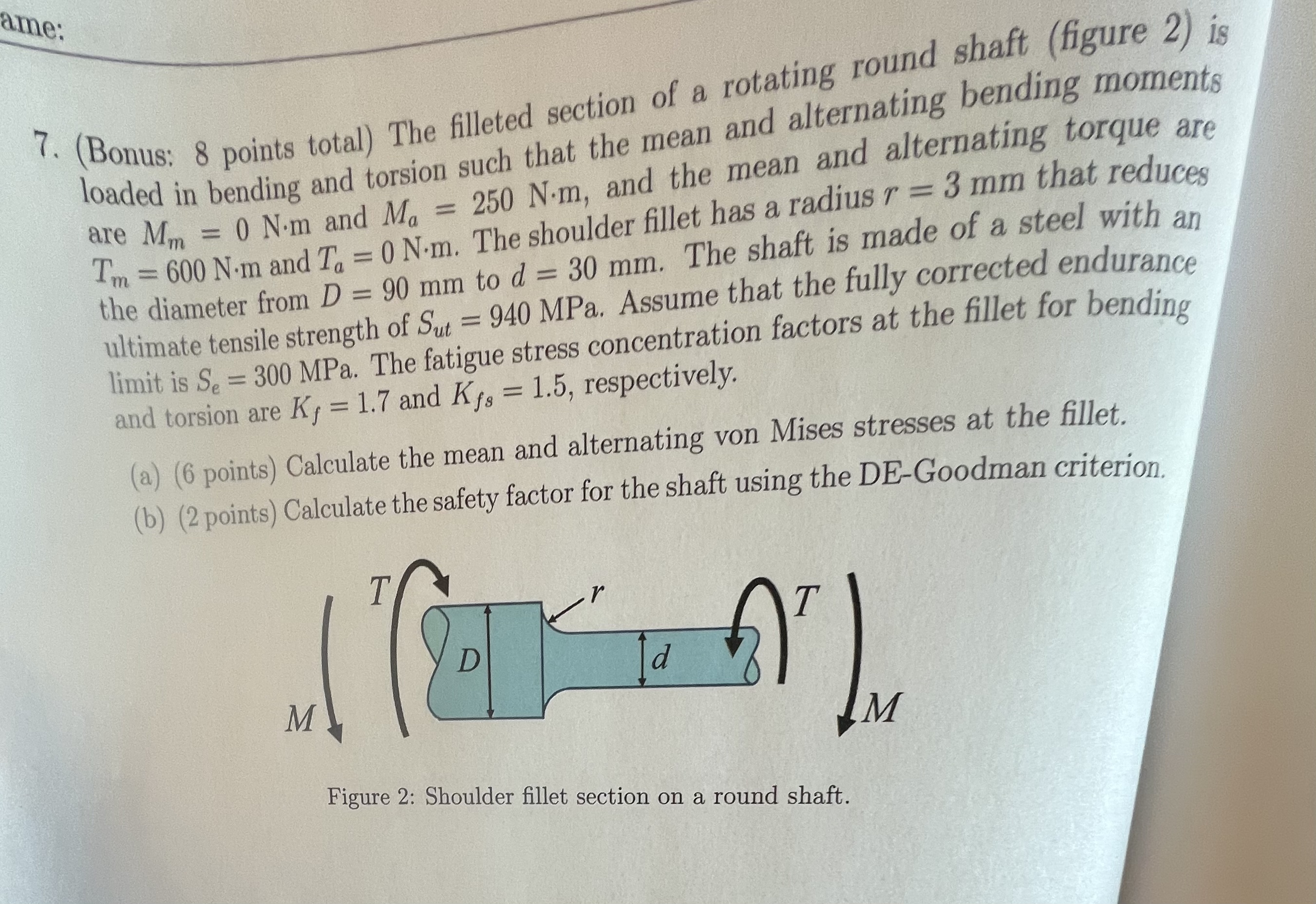 (Bonus: 8 ﻿points total) ﻿The filleted section of a | Chegg.com