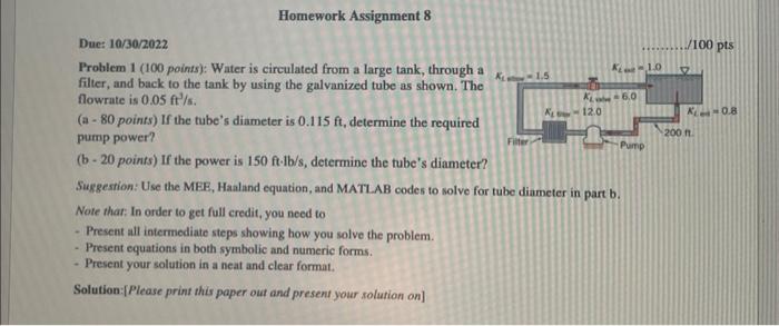 Homework Assignment 8 Due: 10/30/2022 Problem 1 (100 | Chegg.com