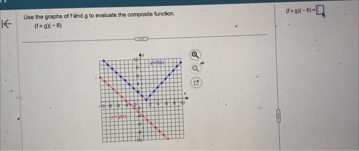 Solved Use the graphs of f and g to evaluate the composite | Chegg.com