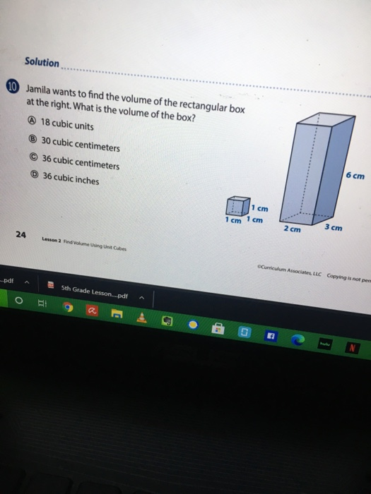 Solved Solution 10 Jamila wants to find the volume of the | Chegg.com