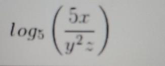 Solved log5(5xy2z) | Chegg.com