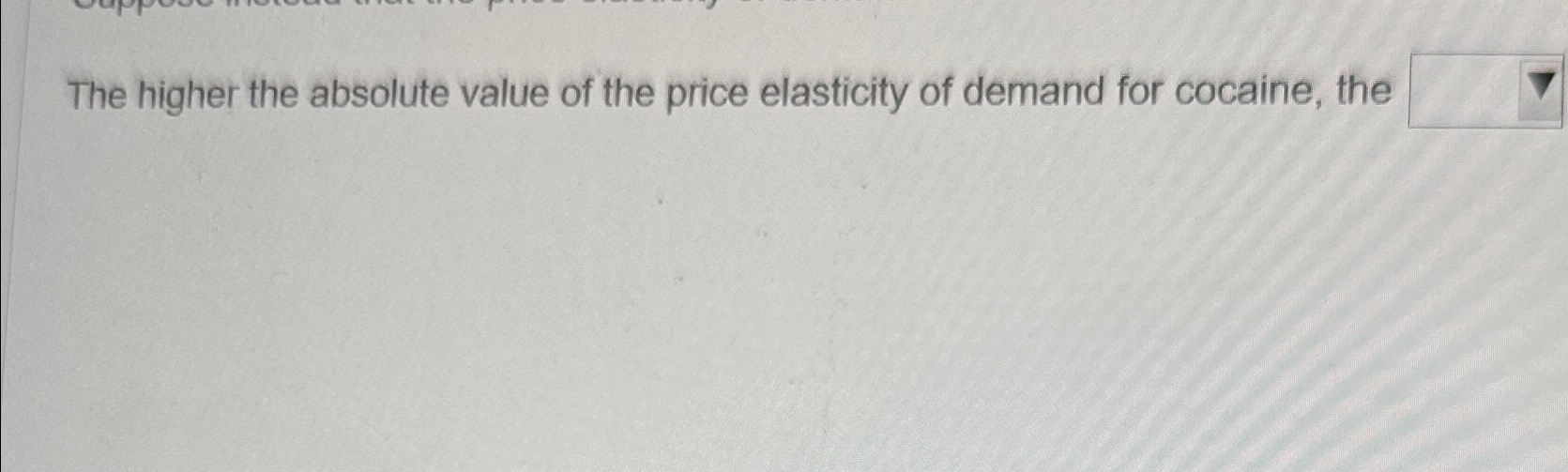 Solved The higher the absolute value of the price elasticity | Chegg.com