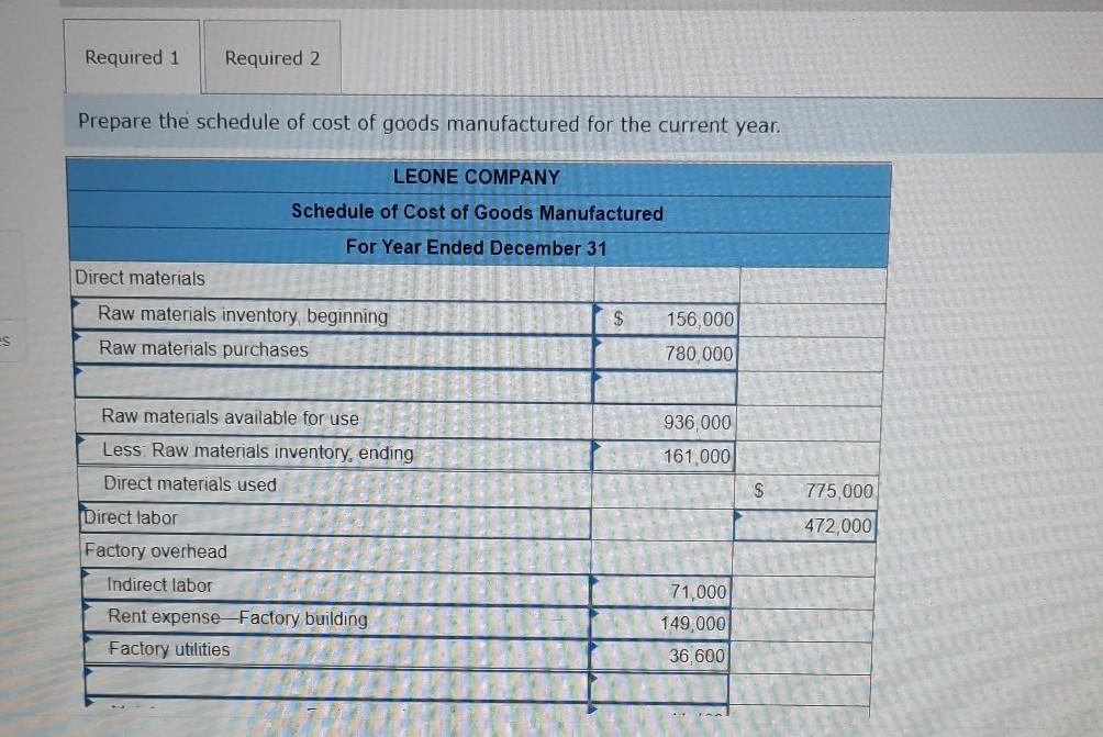 Solved Problem 14-3A Schedule of cost of goods manufactured | Chegg.com