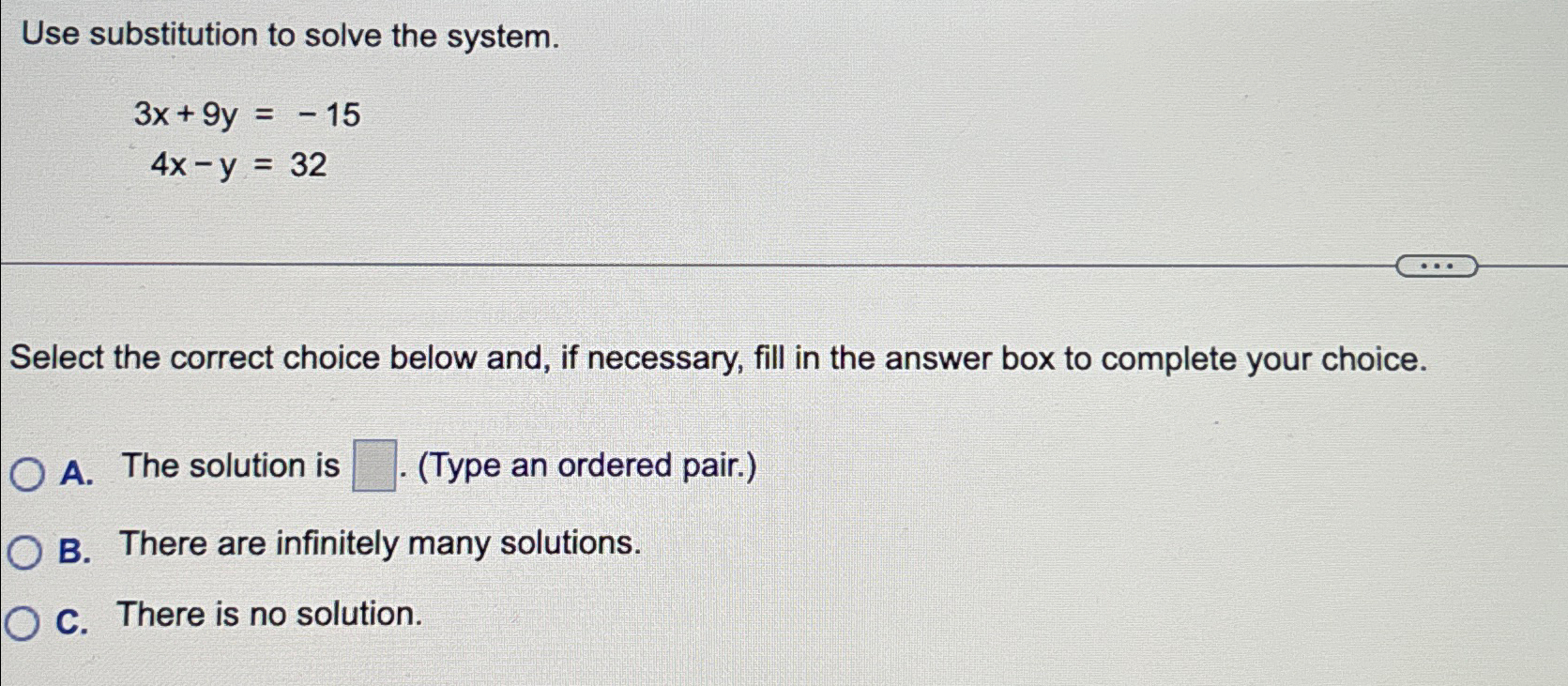 Solved Use substitution to solve the | Chegg.com