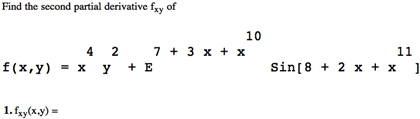 Solved Find the second partial derivative fxy of | Chegg.com