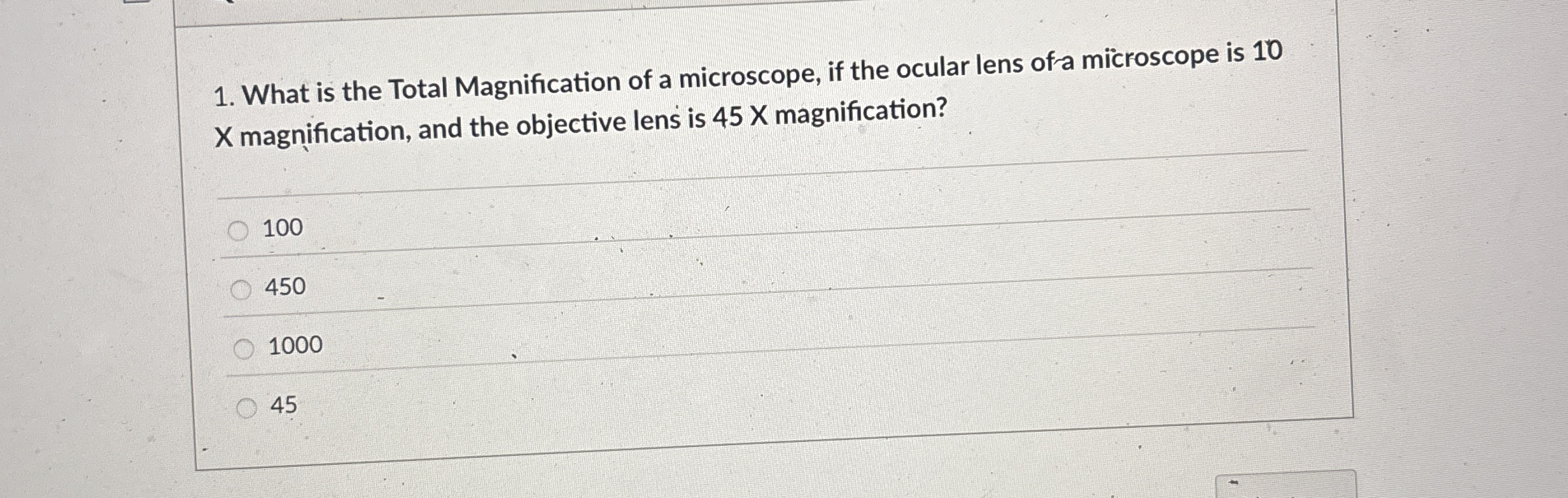 What is the Total Magnification of a microscope, if | Chegg.com